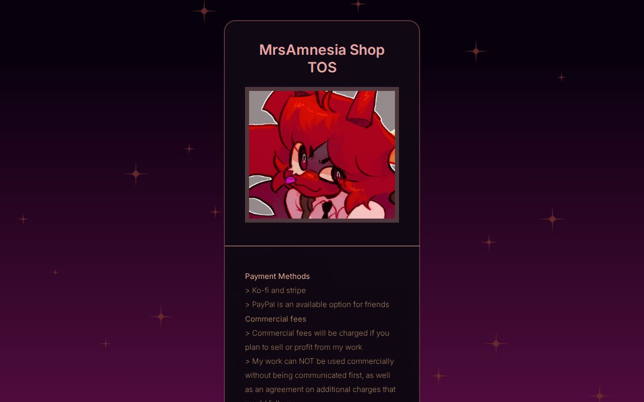 MrsAmnesia shop TOS